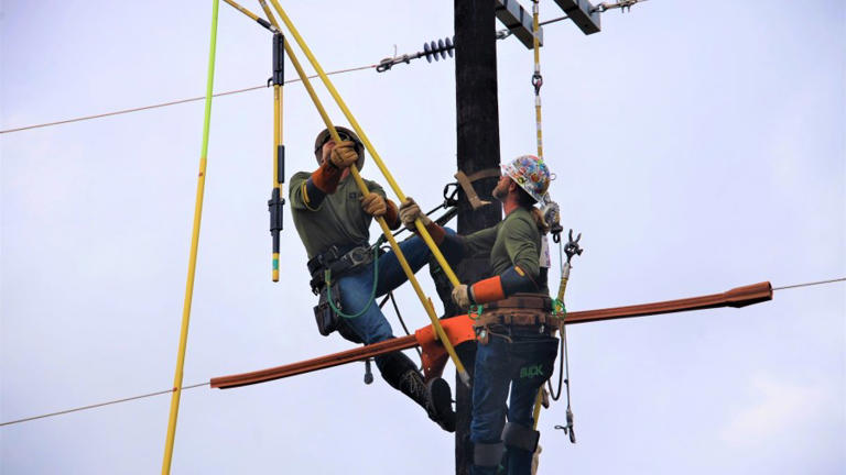 LP&L team sparks serious competition at 2025 Texas Lineman’s Rodeo