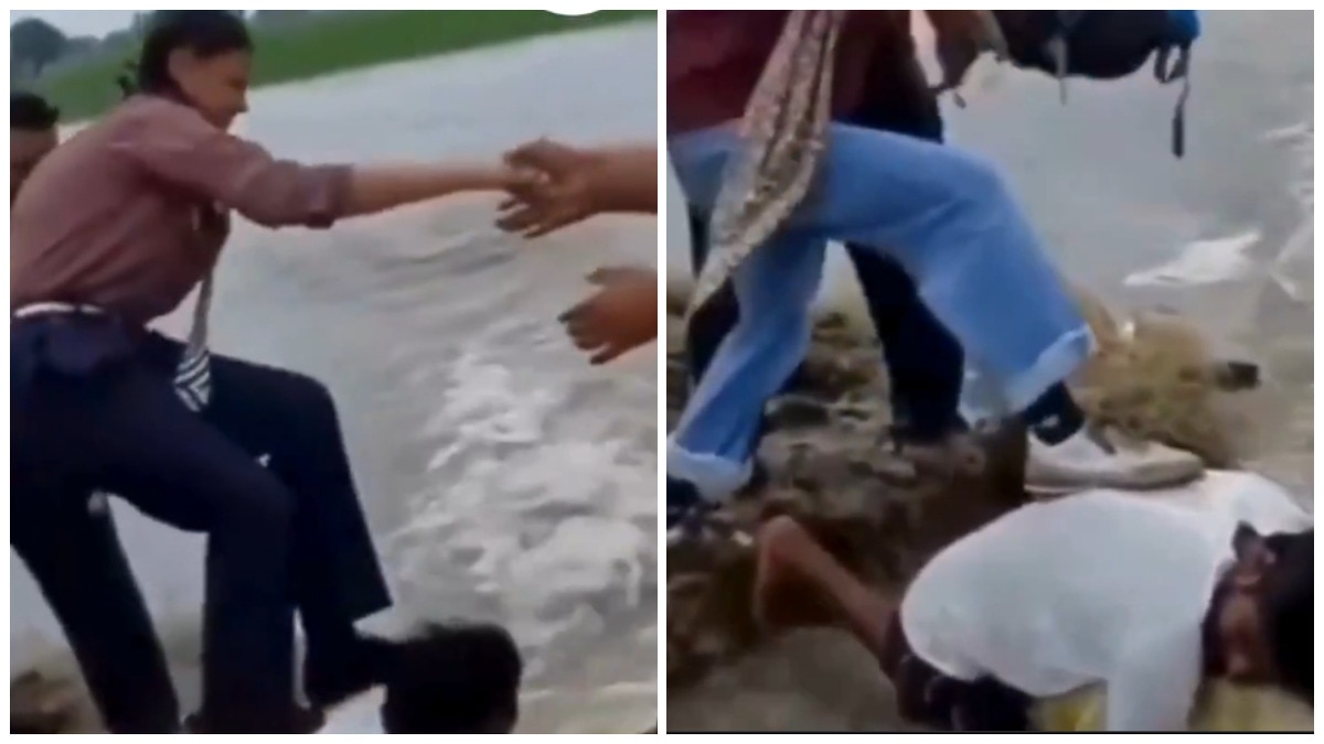 Punjab Men Form Human Bridge To Rescue 35 Children Stranded After Road ...
