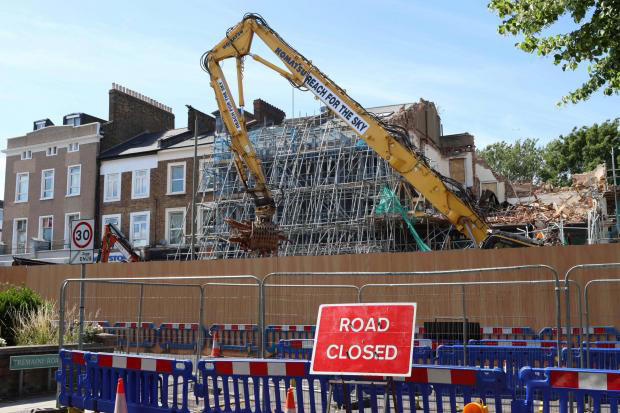 Shock as historic 'Buckingham Palace of Penge' pub knocked down