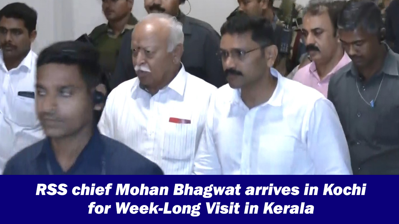 RSS chief Mohan Bhagwat arrives in Kochi for Week-Long Visit in Kerala