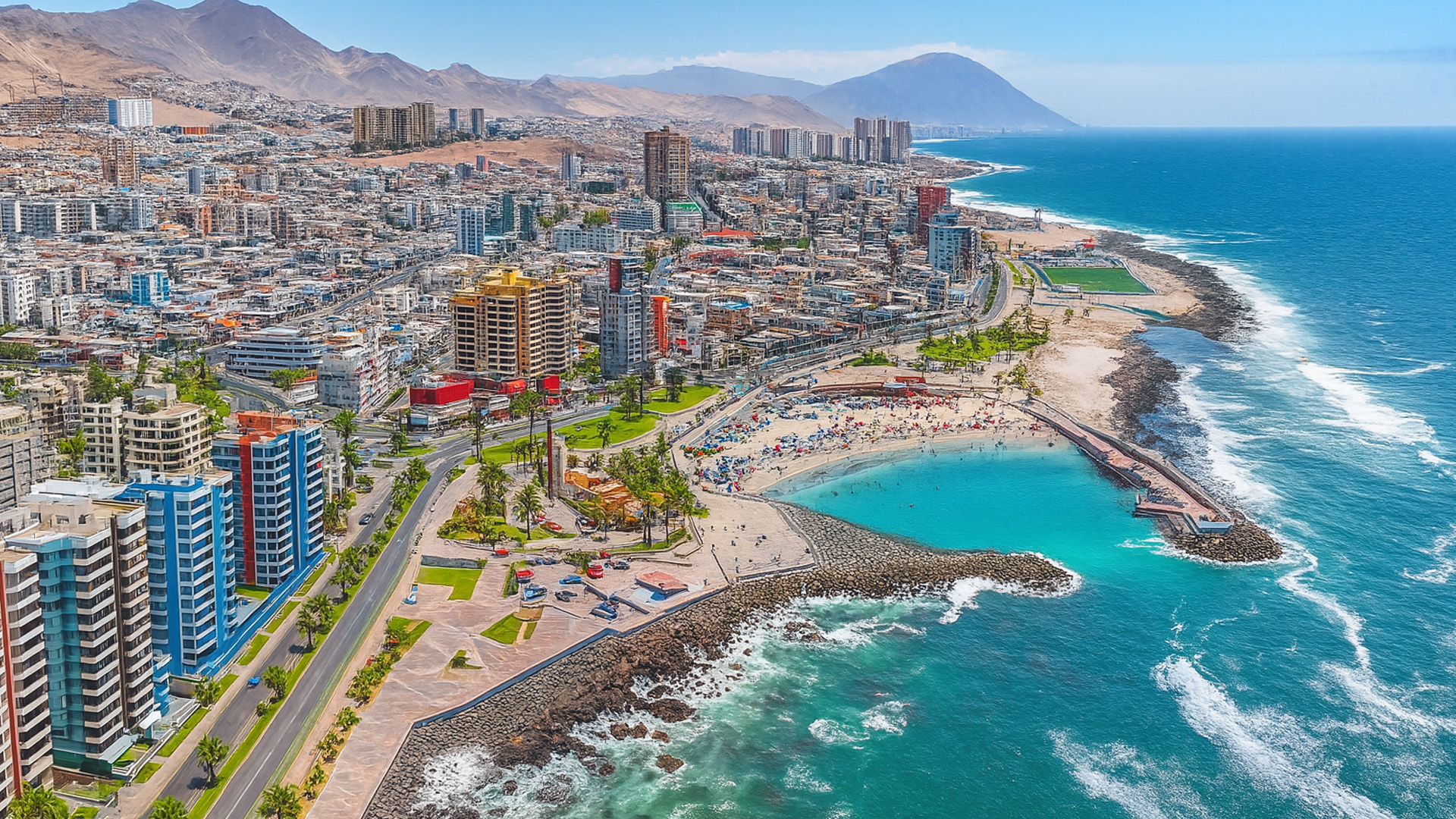 Stadsvyer från Chile i 4K