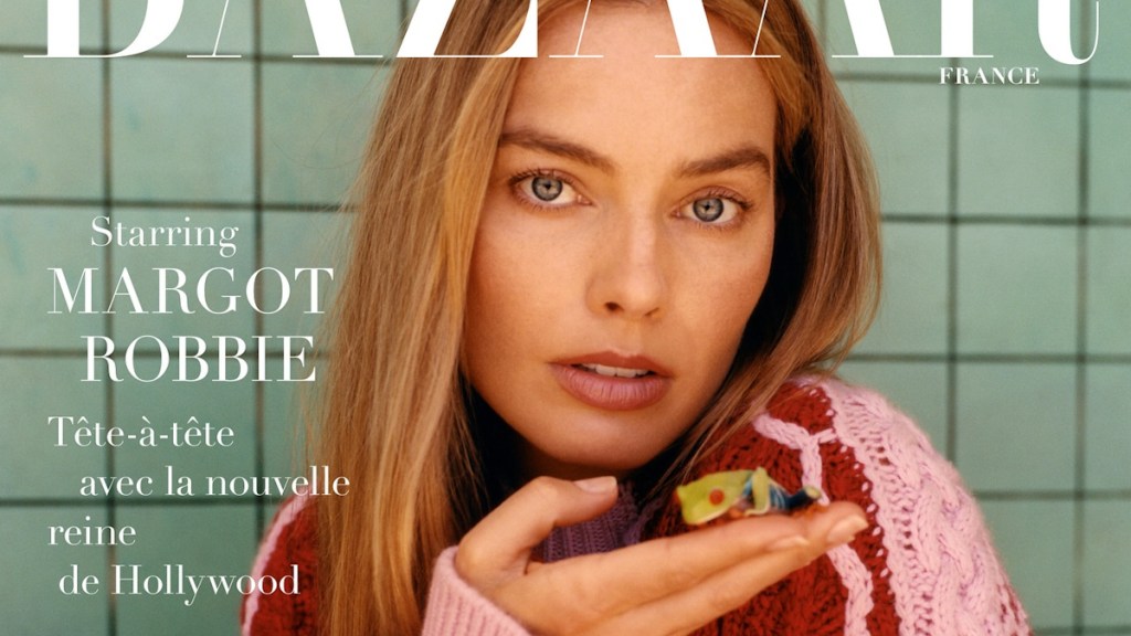 Margot Robbie Bundles Up in Chanel on the August 2025 Cover of Harper's Bazaar France