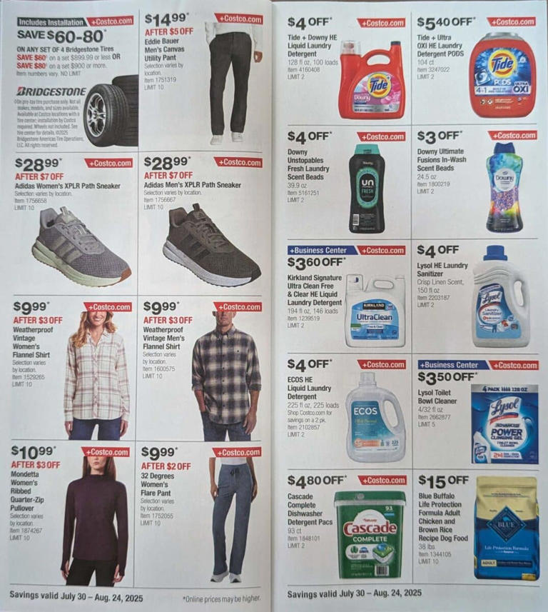 Costco Coupon Book August 2025
