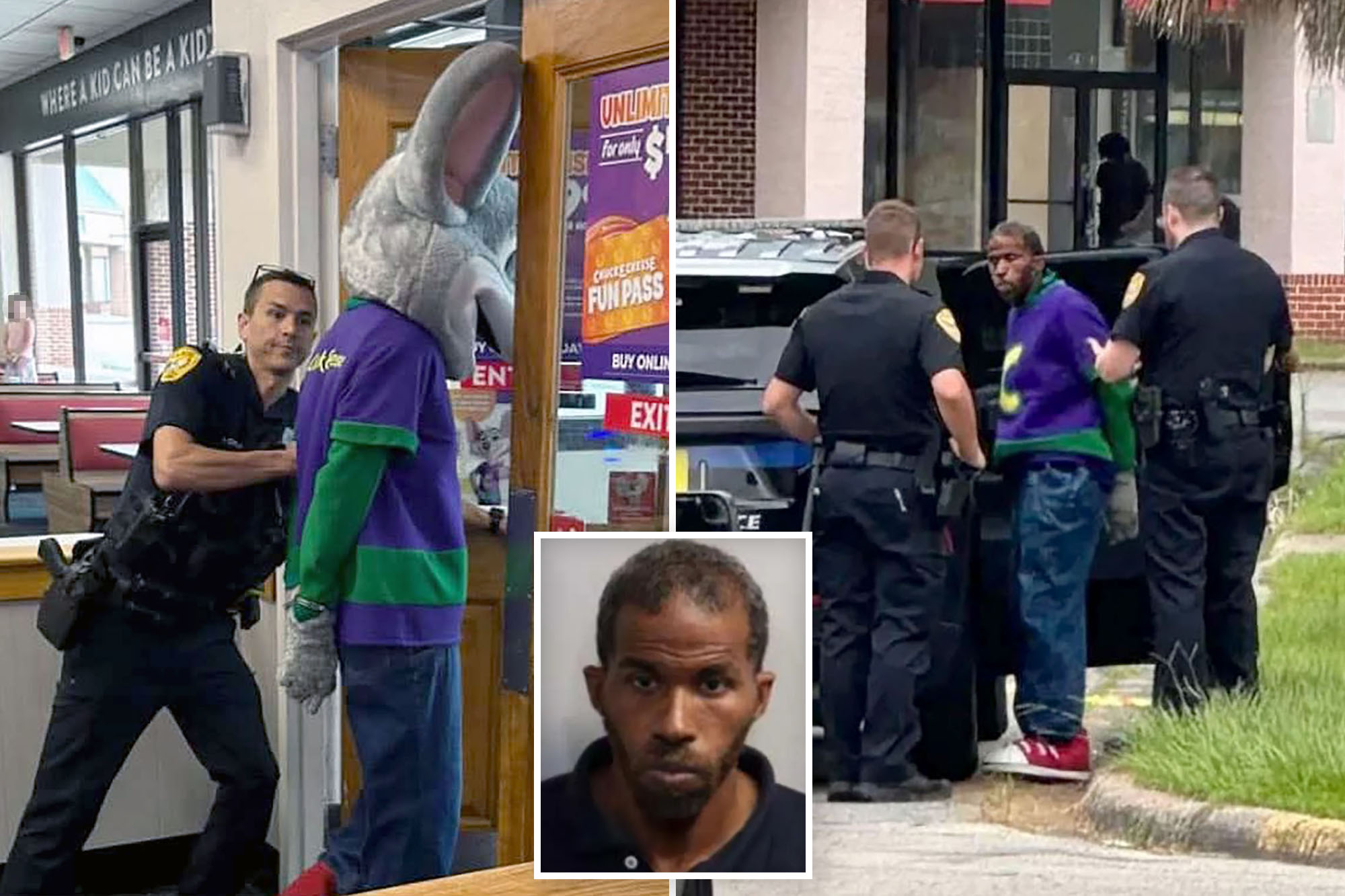 Alleged crook dressed as Chuck E. Cheese mascot arrested on credit card ...