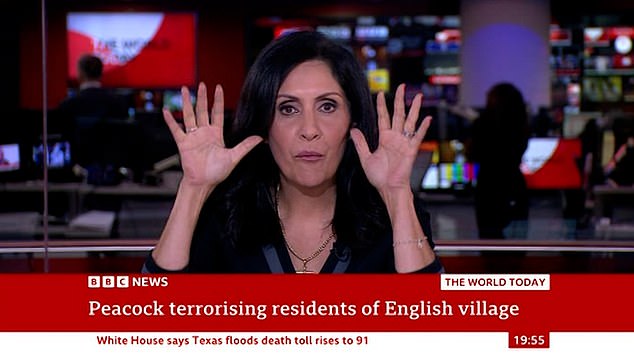 BBC news presenter Maryam Moshiri gets her steps up... by marching on ...