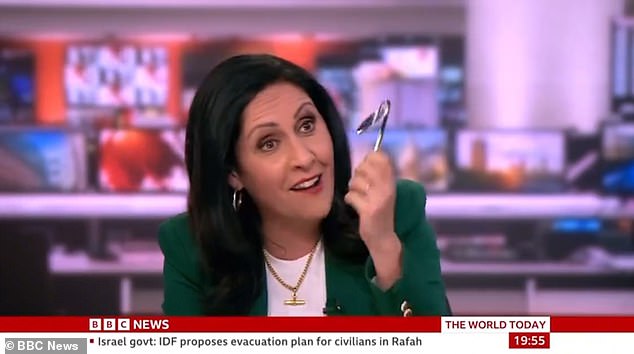 BBC news presenter Maryam Moshiri gets her steps up... by marching on ...