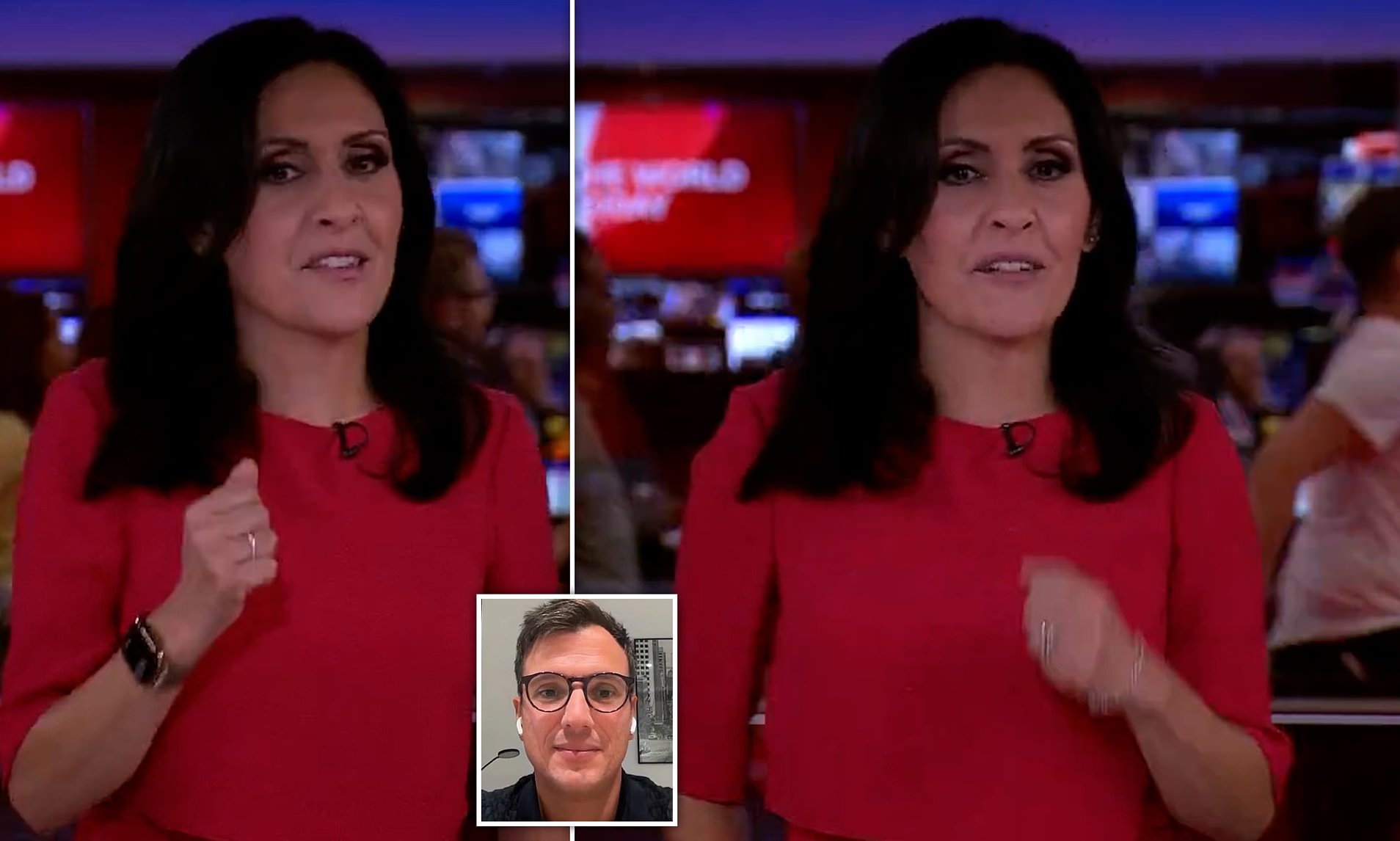 BBC news presenter Maryam Moshiri gets her steps up... by marching on ...