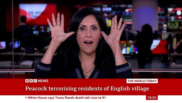BBC news presenter Maryam Moshiri gets her steps up... by marching on ...