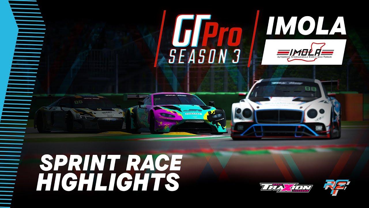 Highlights: Rfactor 2 Gt Pro Series | Round 1 - Imola | Sprint Race