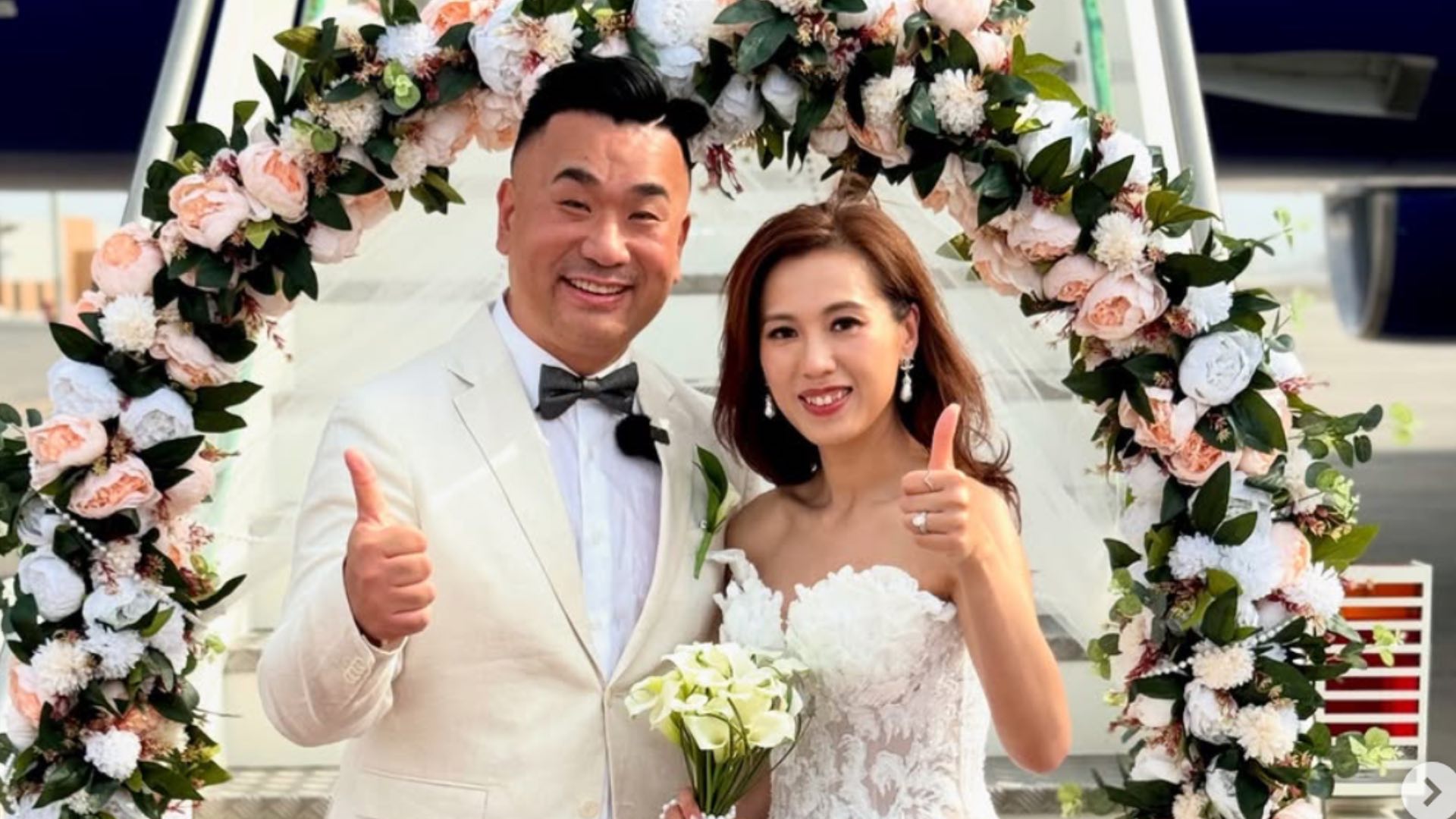 They said yes at an altitude of 10,000 meters!