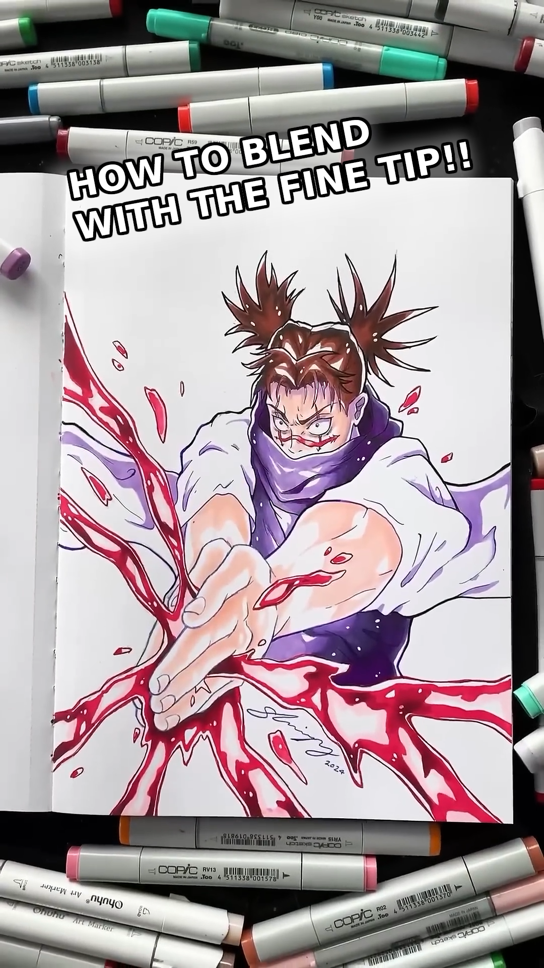 How to Blend with the Fine Tip – Marker Shading Tutorial