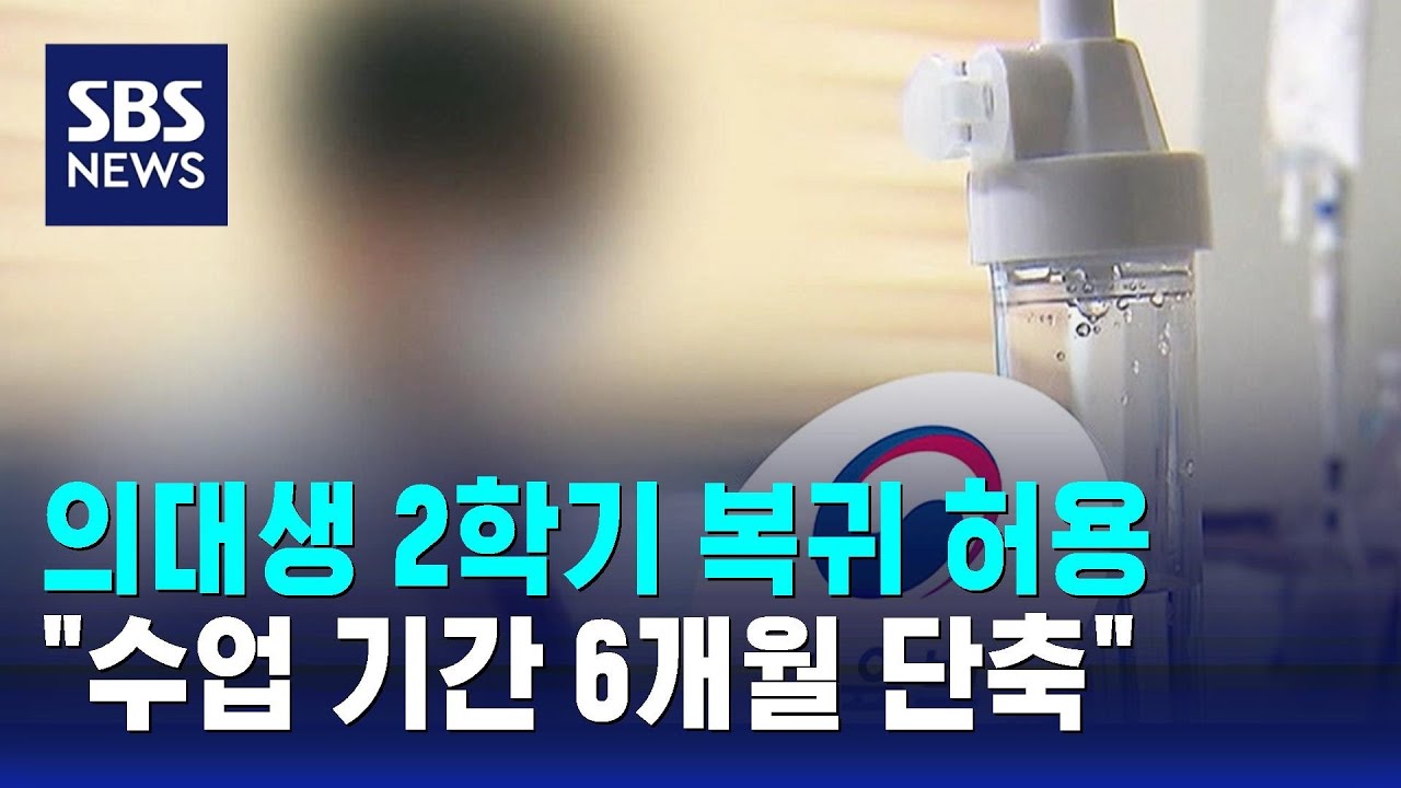 의대생 2학기 복귀 허용…"수업 기간 6개월 단축" / SBS