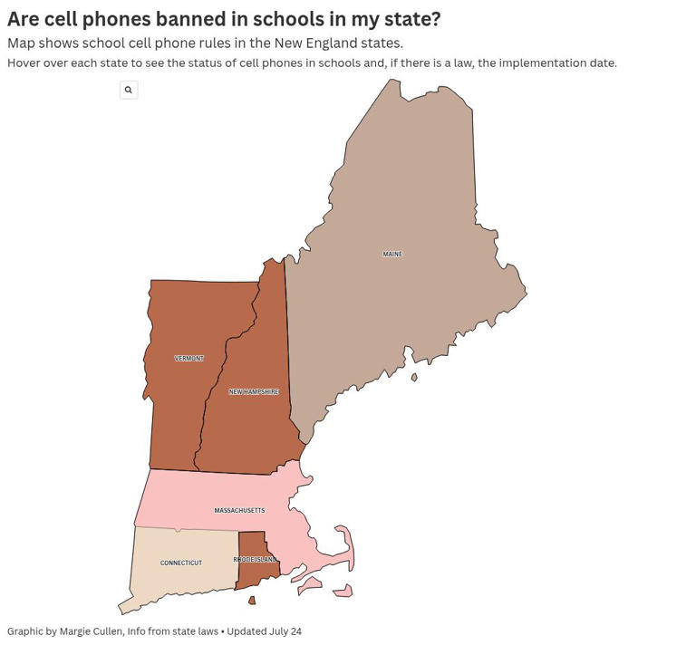New state law bans cell phones in schools. What to know in RI schools ...