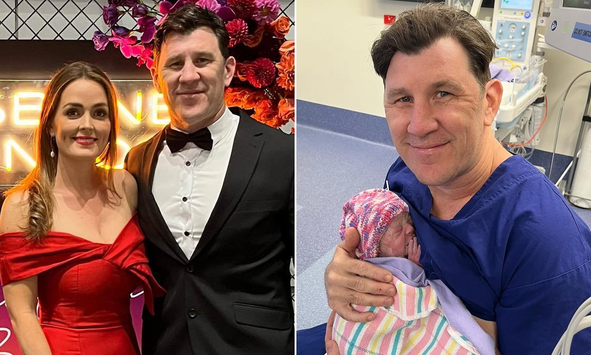Footy legend Martin Lang's miracle baby with TV identity Dominique Loudon
