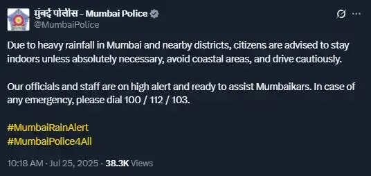 Heavy rain lashes Mumbai: Local trains delayed, traffic chokes key ...