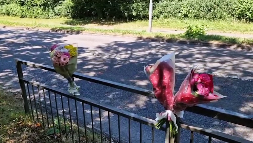 Jubilee Avenue Corby fatal collision floral tributes