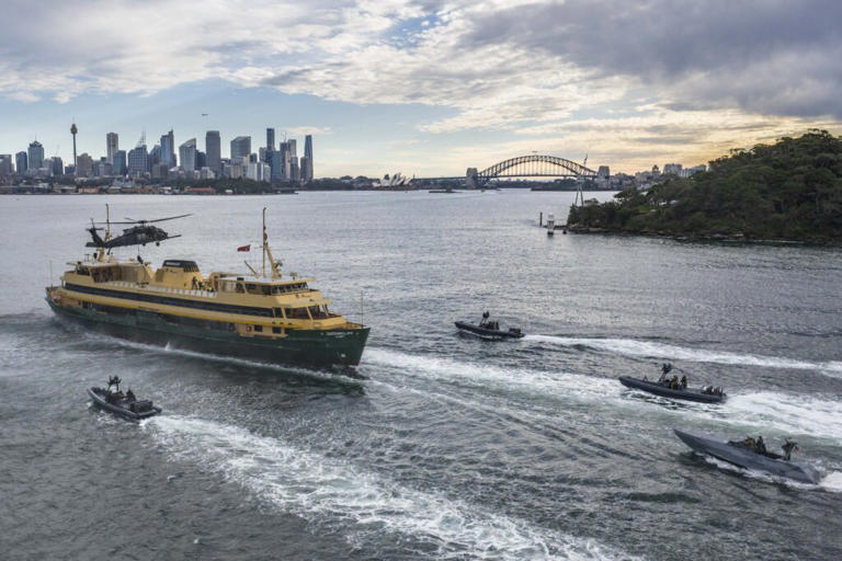 Dramatic anti-terror drill as British commandos storm Sydney Harbour ferry