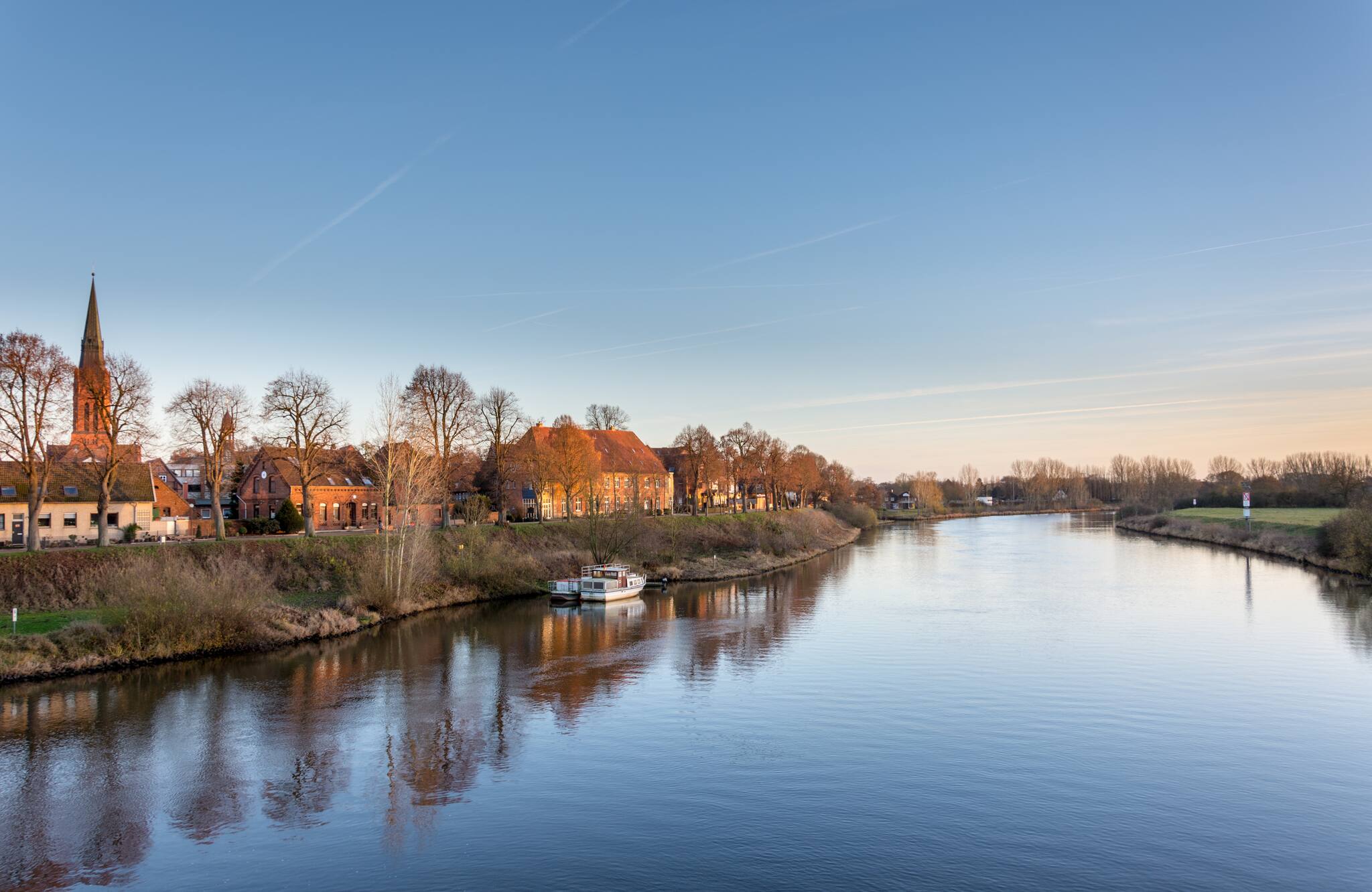 Der Wasserstand der Weser im Landkreis Nienburg am 05.01.2026