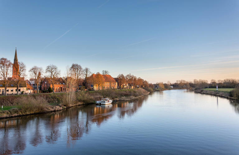 Der Wasserstand der Weser im Landkreis Nienburg am 17.06.2026
