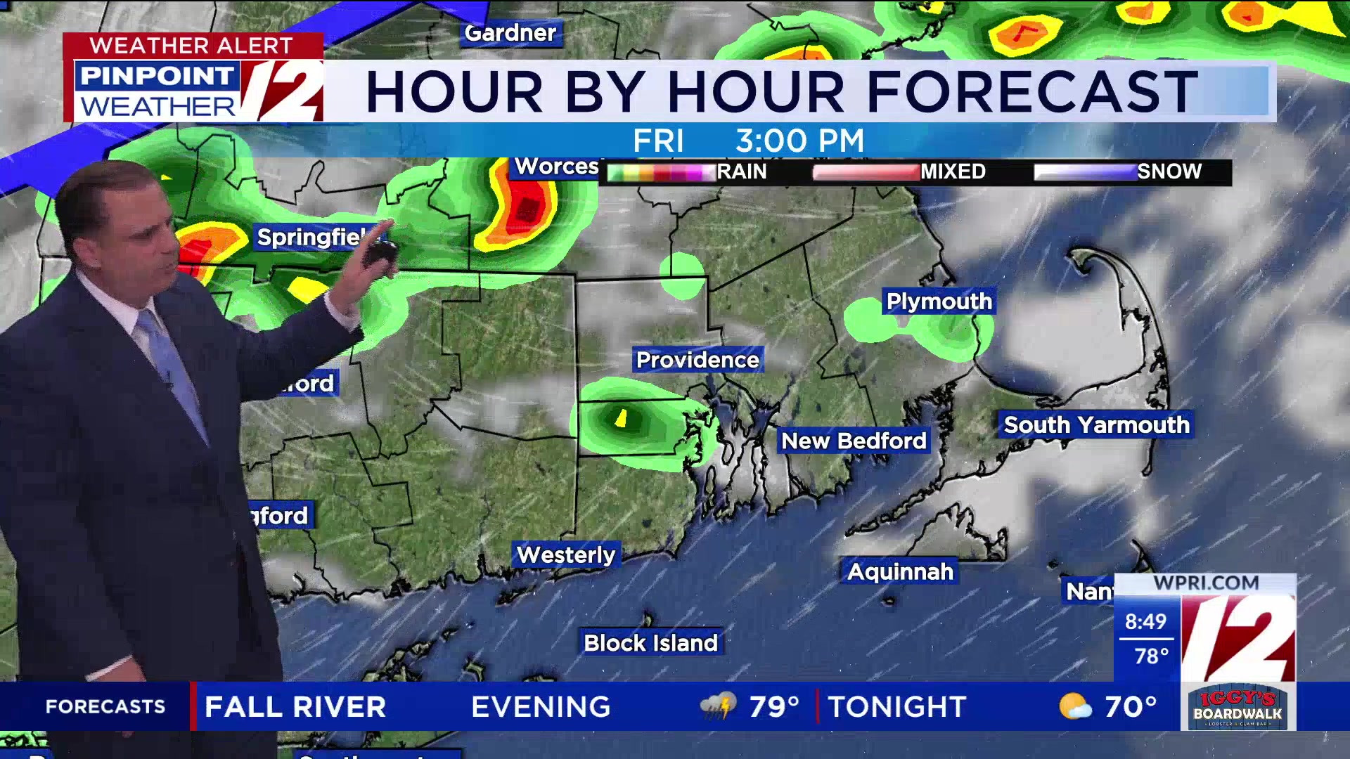 WPRI 12 Weather Forecast for 7/25/25: Hot and humid today with late day ...