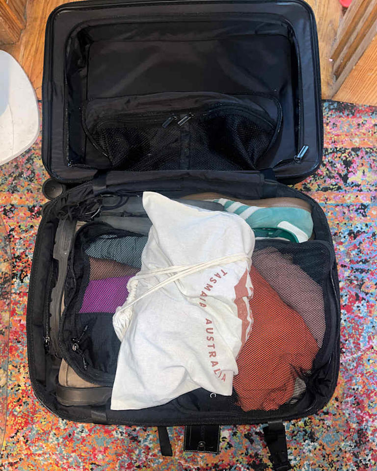 I Just Discovered the Smartest Shoe-Packing Trick for My Suitcase