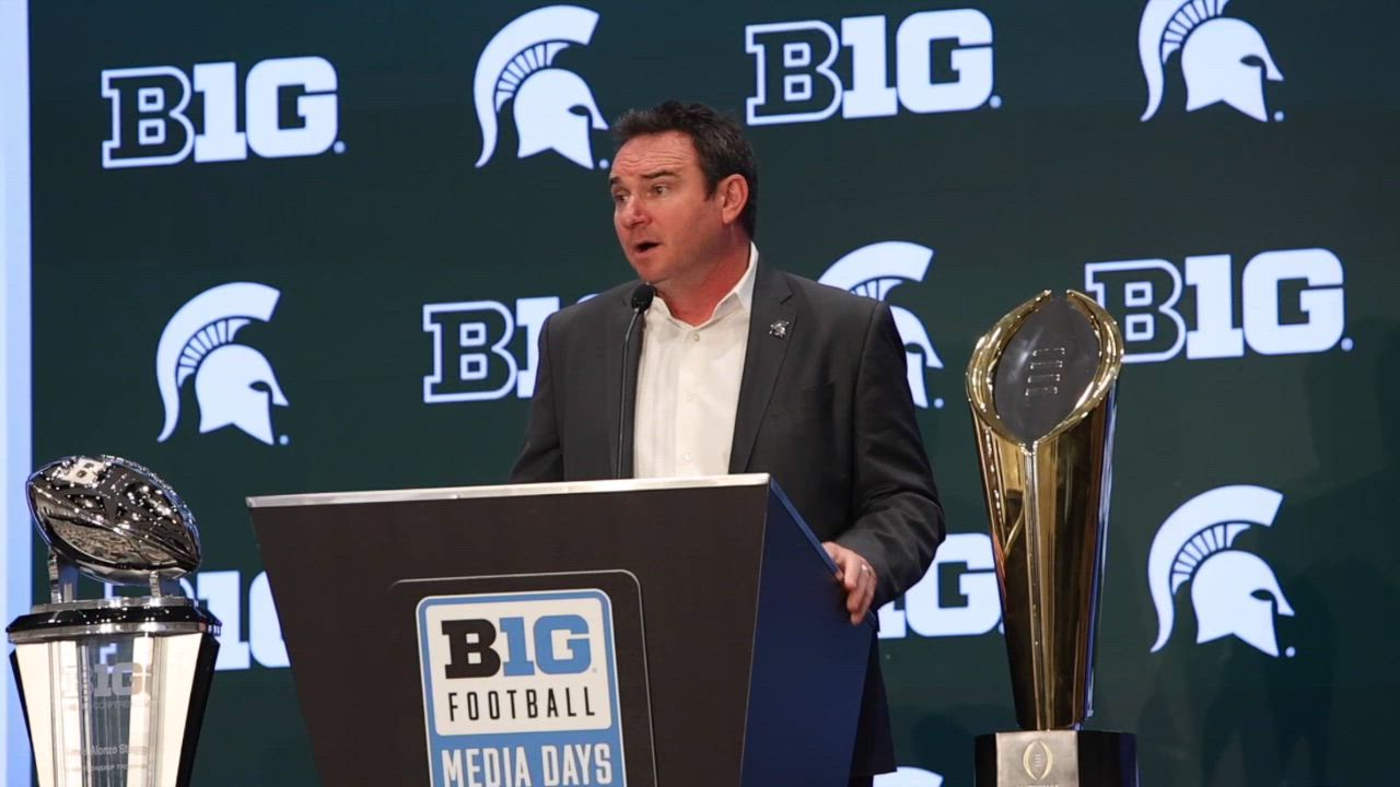 MSU Head Football Coach Jonathan Smith Talks Spartans Players, Coaches ...