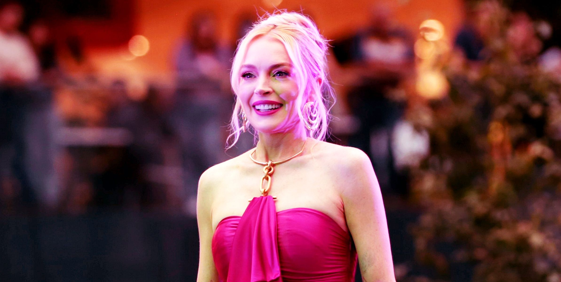 Prepare to Be Obsessed With the Details on Lindsay Lohan's Hot Pink ...