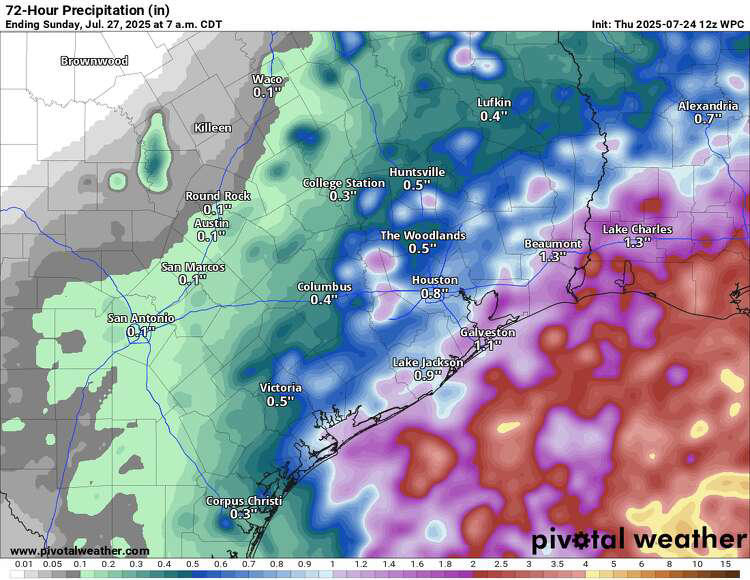 Tropical downpours return to Houston. Here's where the heaviest ...