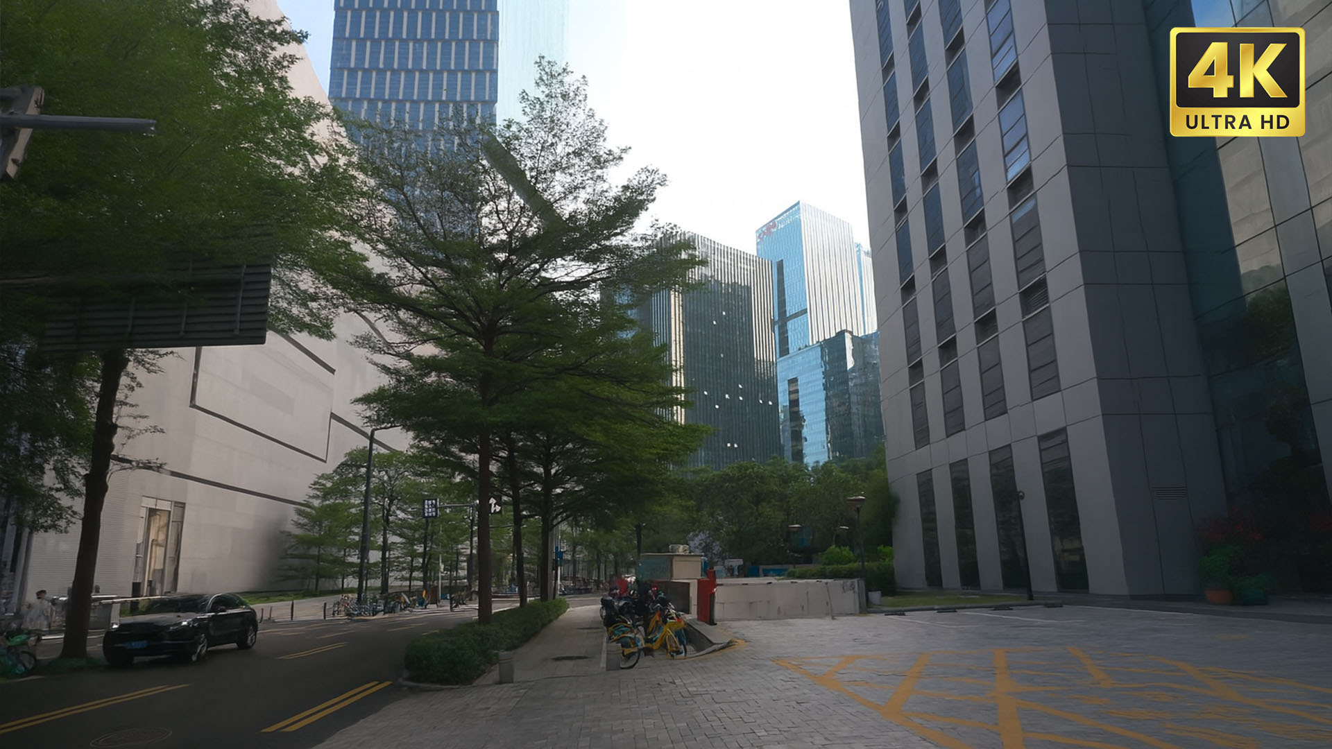 Exploration à pied du quartier des entreprises Fortune 500 à Shenzhen en 4K
