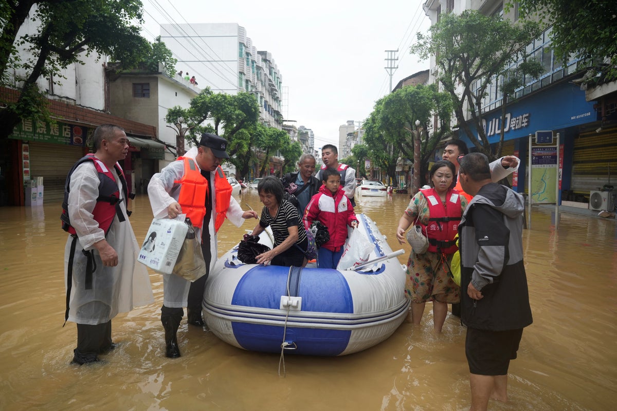 Nearly 20,000 people evacuated as Chinese city gets one year’s rain in just 24 hours