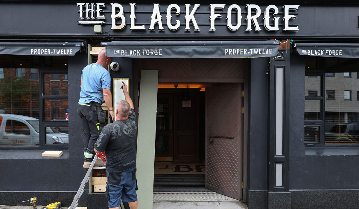 Firefighters battle blaze at Conor McGregor’s Black Forge Inn