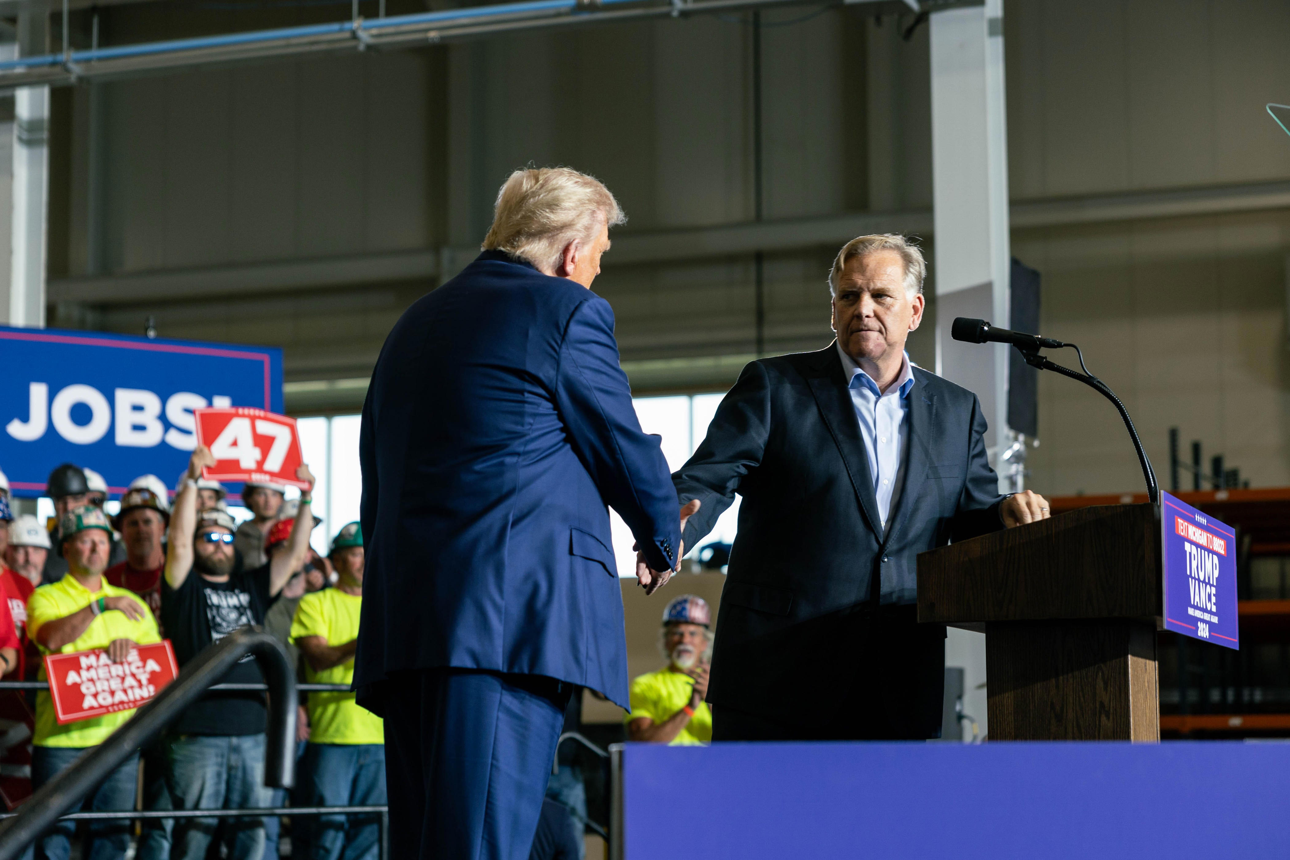 President Donald Trump endorses Mike Rogers in Michigan U.S. Senate race