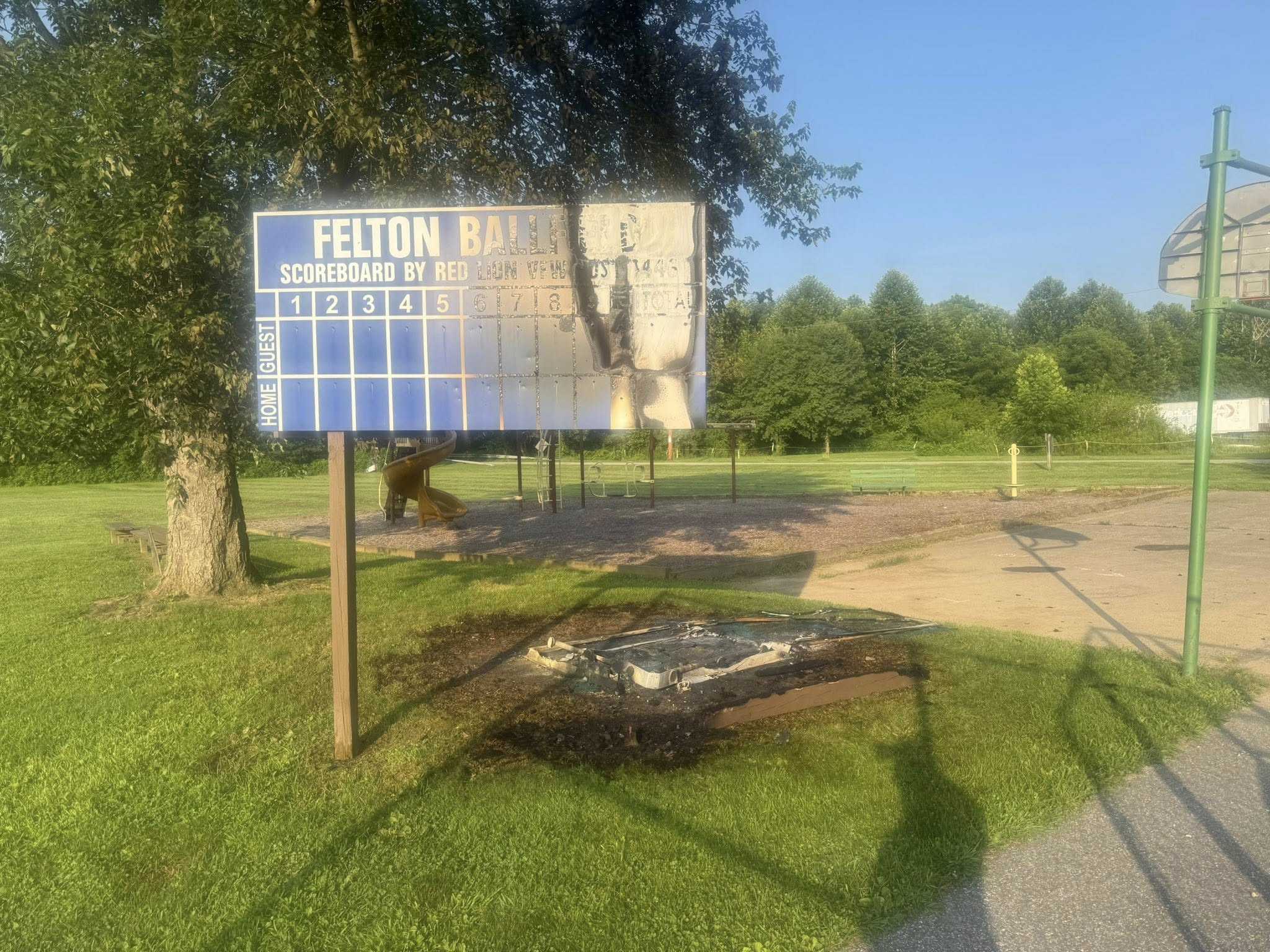 Arson investigation underway after fire destroys Porta Potty ...