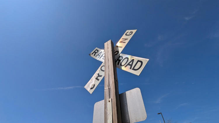 Stalled train blocks Green Cove Road crossing in Huntsville
