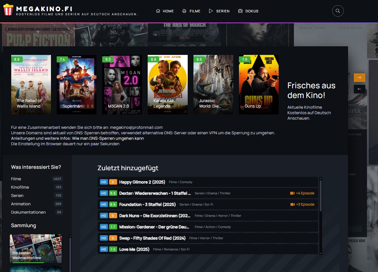 MEGAkino: Klon vermittelt VPN-Abos statt Streams