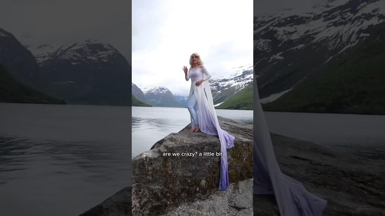 Behind The Scenes Of Cosplaying Elsa In Norway ️☃️ #frozen2
