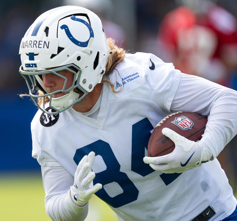 Colts' Shane Steichen evaluates Tyler Warren's first week of training ...