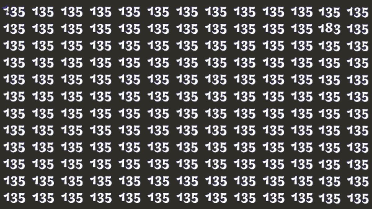 Visual Illusion: Only 3% of people with 20/20 vision can find 183 in 5 ...