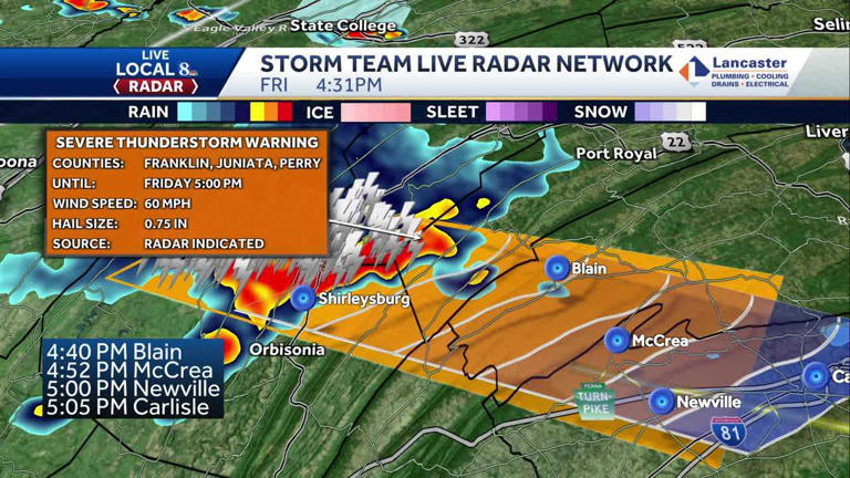 NWS | Severe Thunderstorm Warning issued for parts of South-Central ...