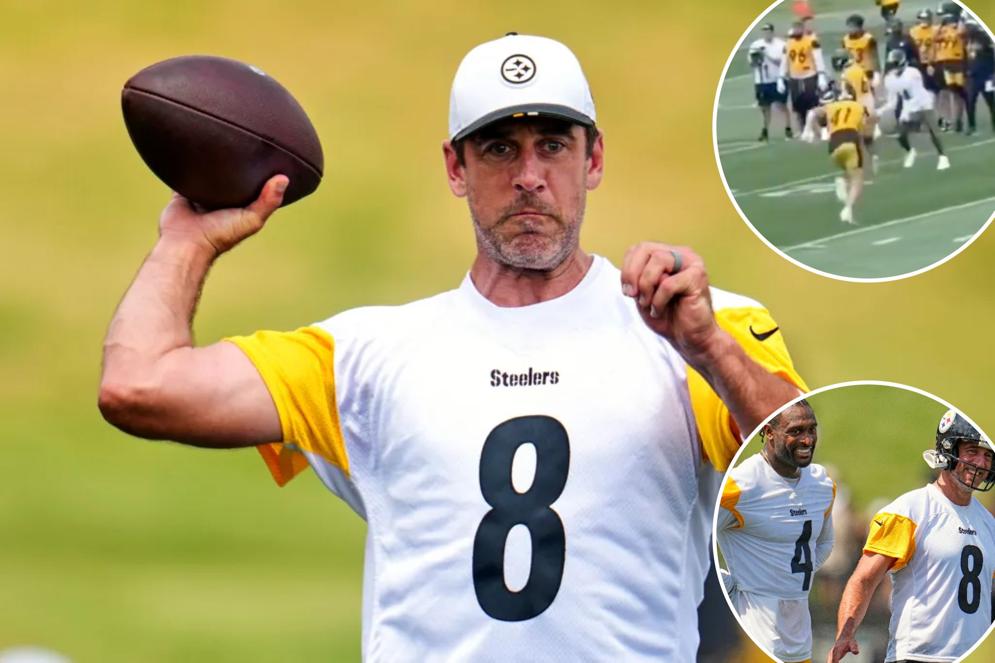 Aaron Rodgers intercepted on first pass in rough start to Steelers ...