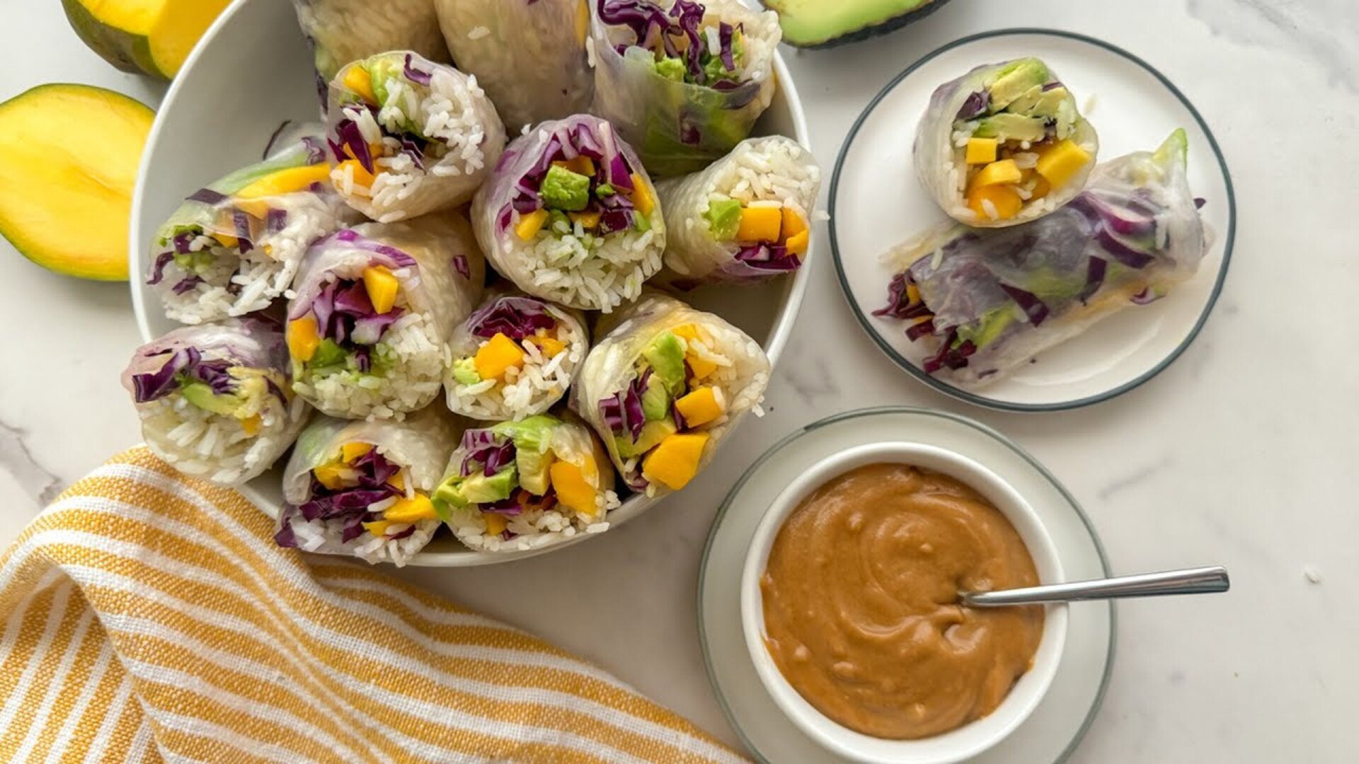 Mango Avocado Spring Rolls Recipe