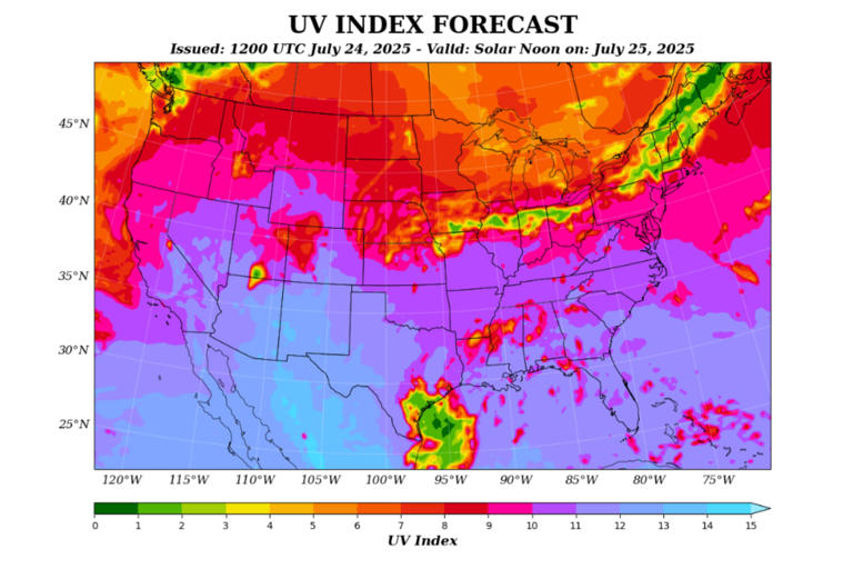 Americans advised to avoid the sun in 16 states