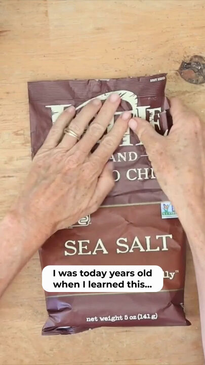 Do this with open bags of chips (brilliant!)