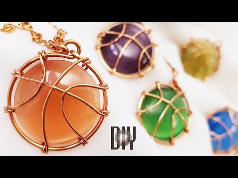 Basketball | Pendant | How to wrap stones without holes | round ...