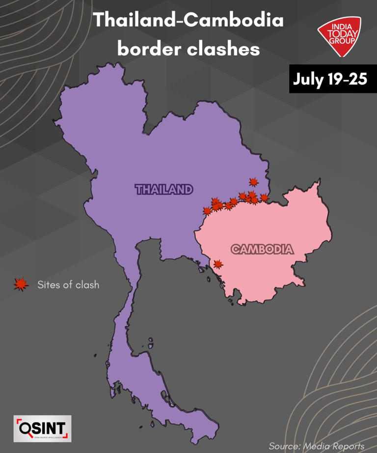 A visual timeline of Thailand-Cambodia border conflict