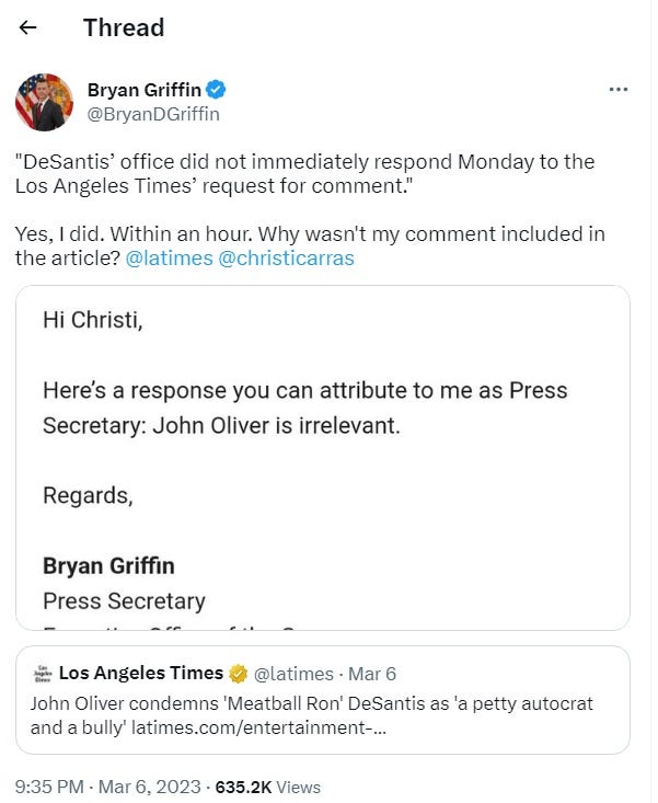 Gov. DeSantis picks spokesman Bryan Griffin to lead Visit Florida ...