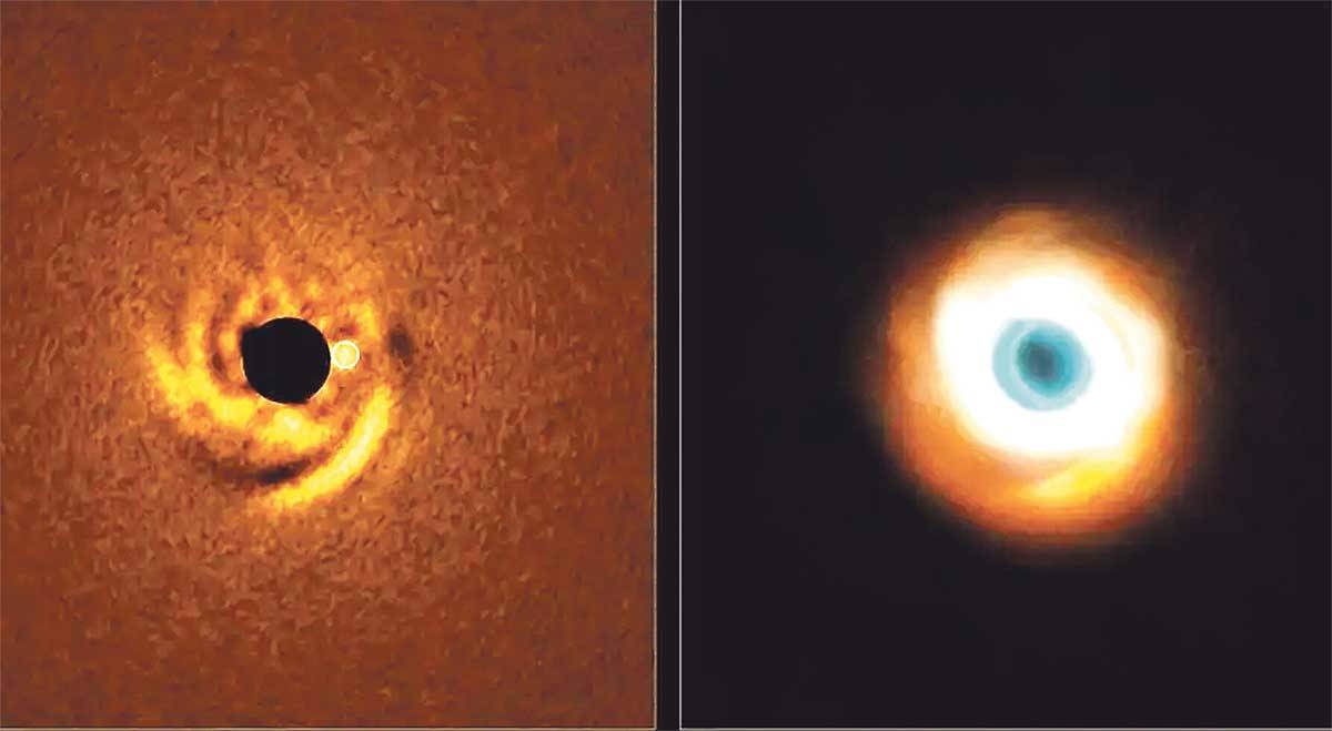 Image of planet forming captured