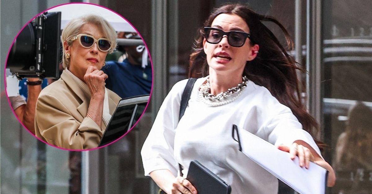Anne Hathaway and Meryl Streep Spotted Filming 'Devil Wears Prada 2' in New York City: Photos