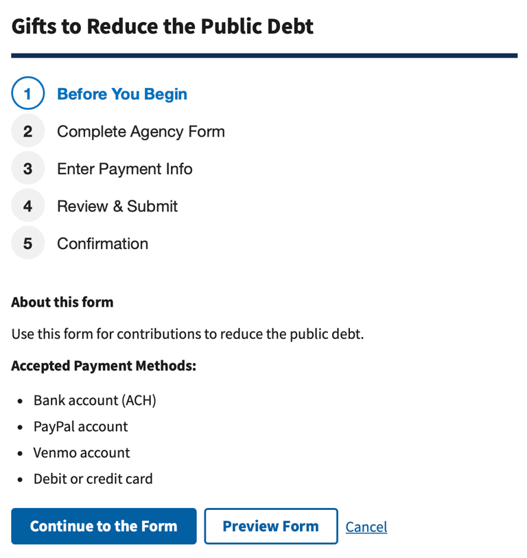 Want to pay down the national debt? The US government will take Venmo
