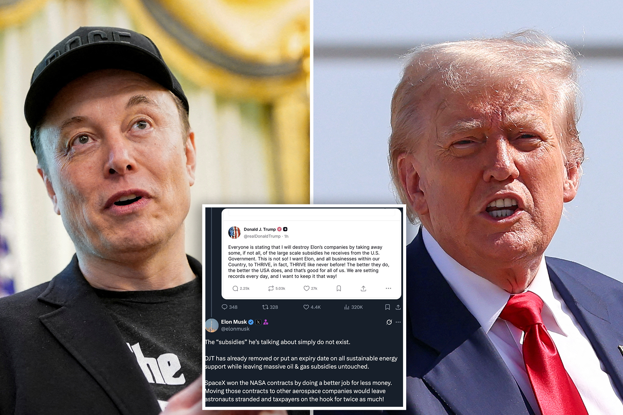 Elon Musk hits back at Trump after president said he didn’t want to ...